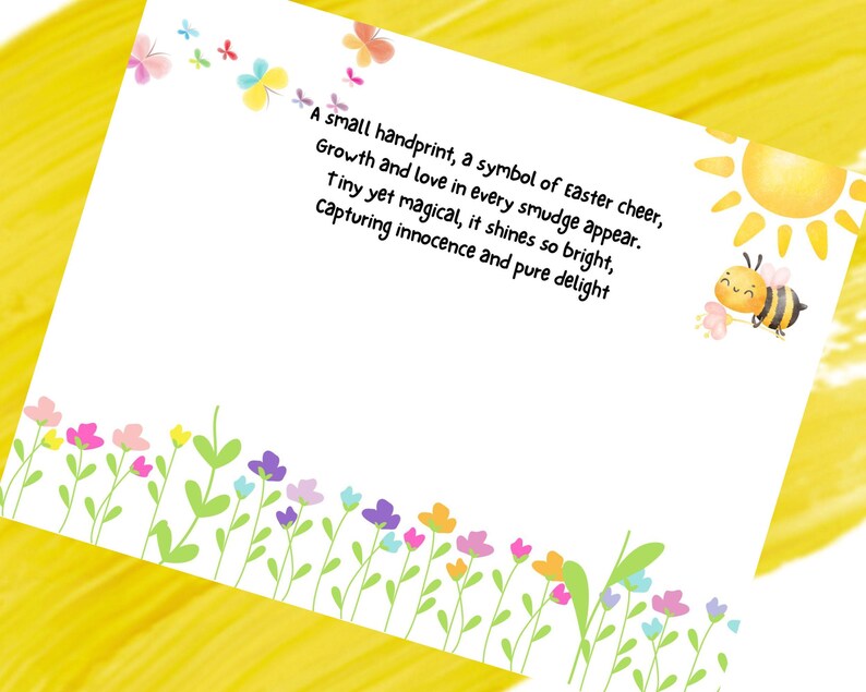 Easter Poem Handprint Art - Etsy