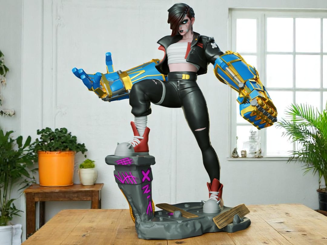 Vi 3D Printed Figure | 20cm Unpainted Resin Model Kit | Arcane Fan Art ...