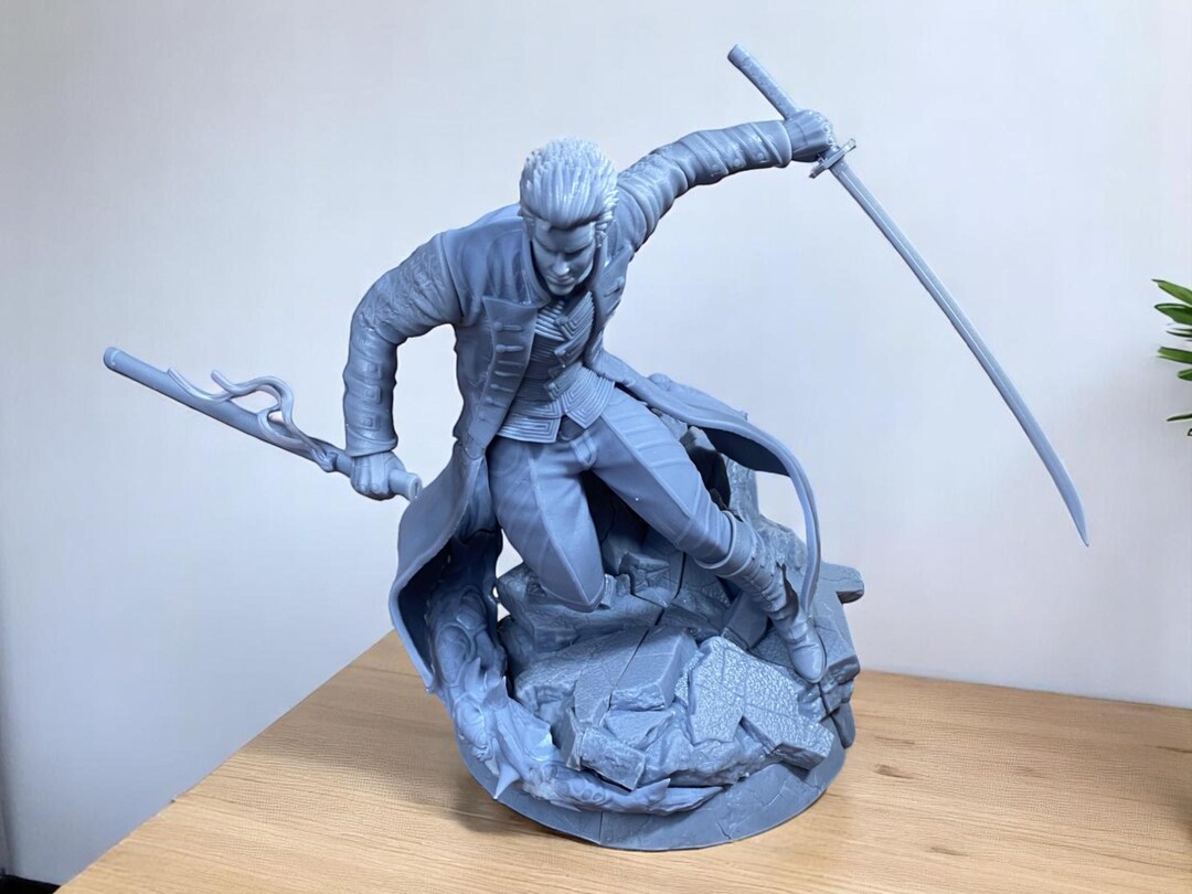 Vergil 3D Printed Figure (20 Cm) – Unpainted Resin Model Kit | Devil ...