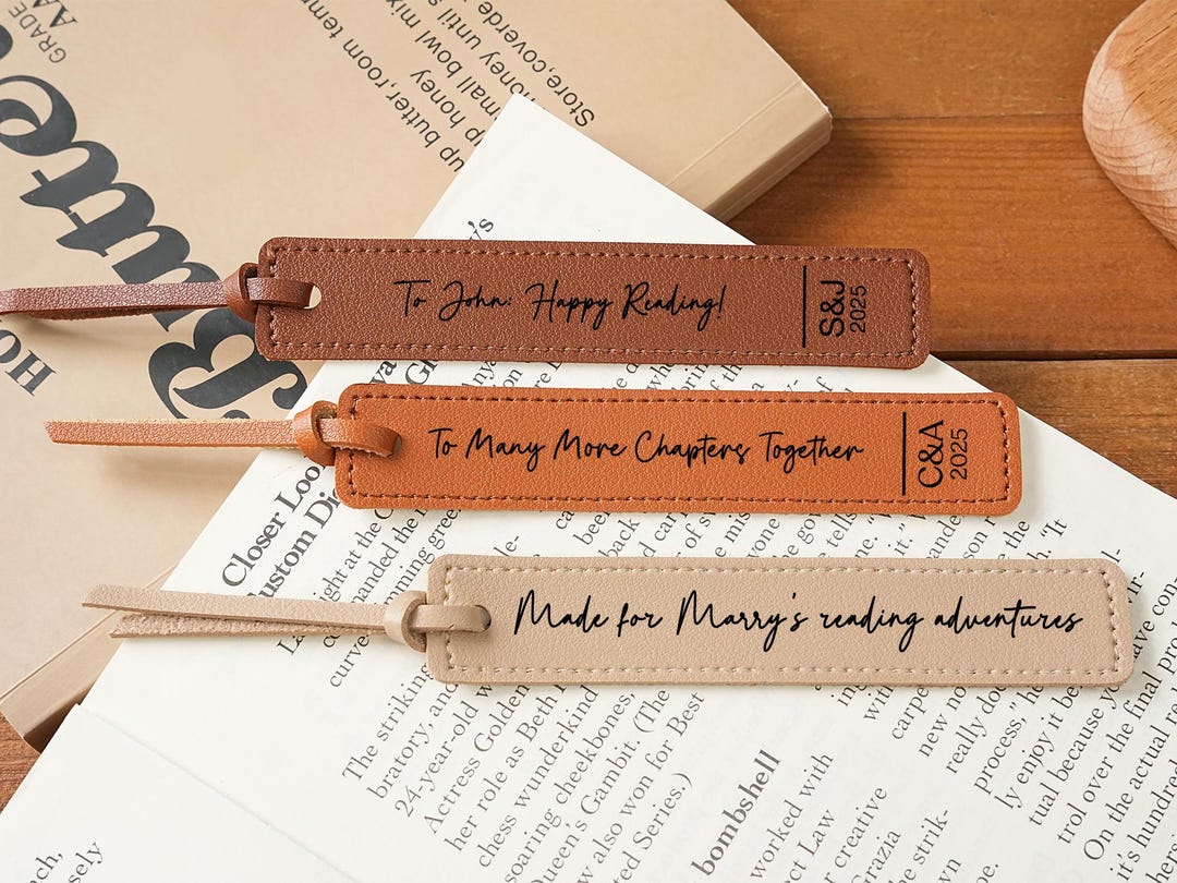 Personalized Leather Bookmark,gifts for Readers,gift for Book Lovers ...