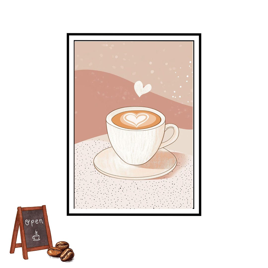Printable Coffee Wall Art, Coffee Digital Wall Art for Coffee Shop ...