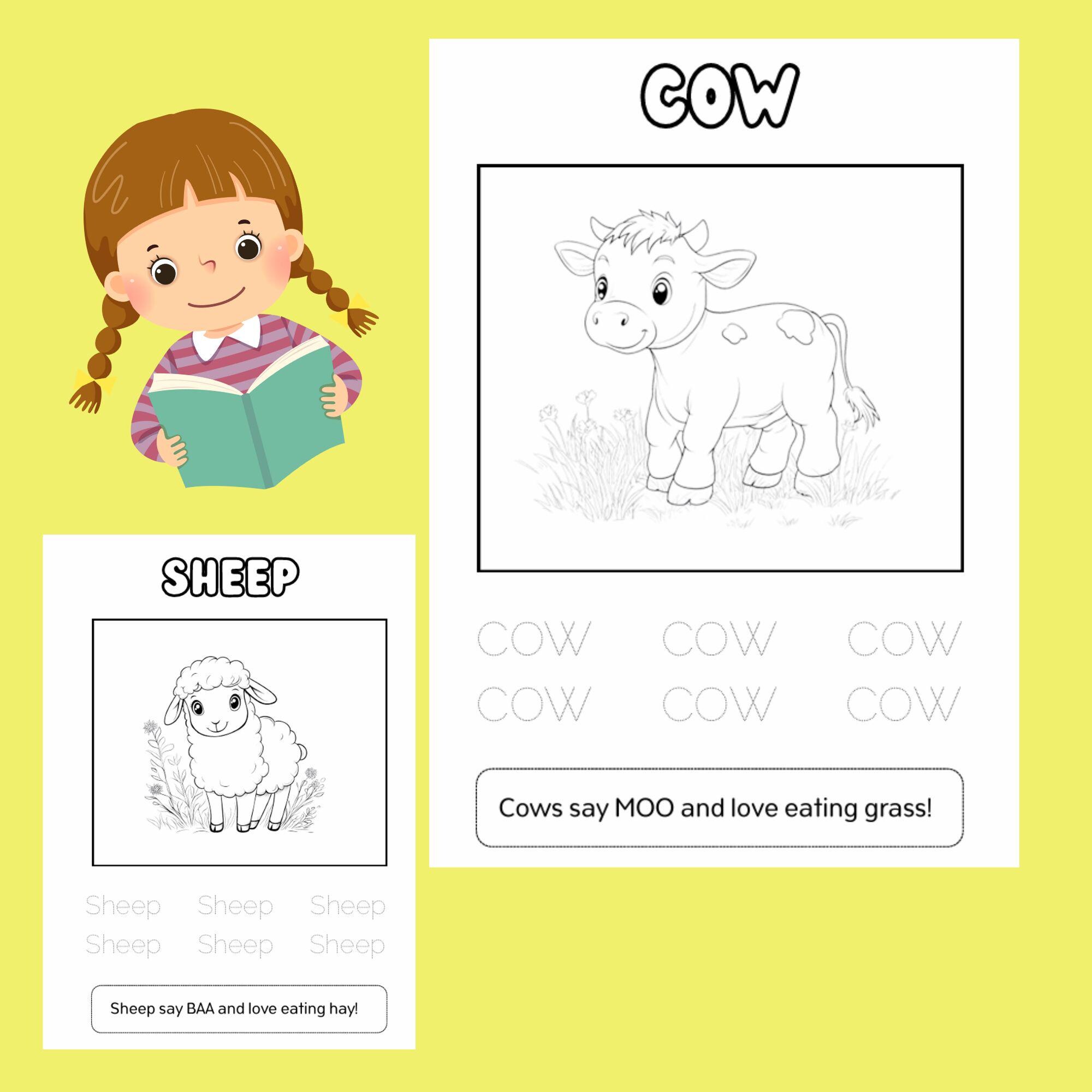 Animal Sounds Coloring Book: 42 Fun Pages for Kids (printable PDF) - Etsy
