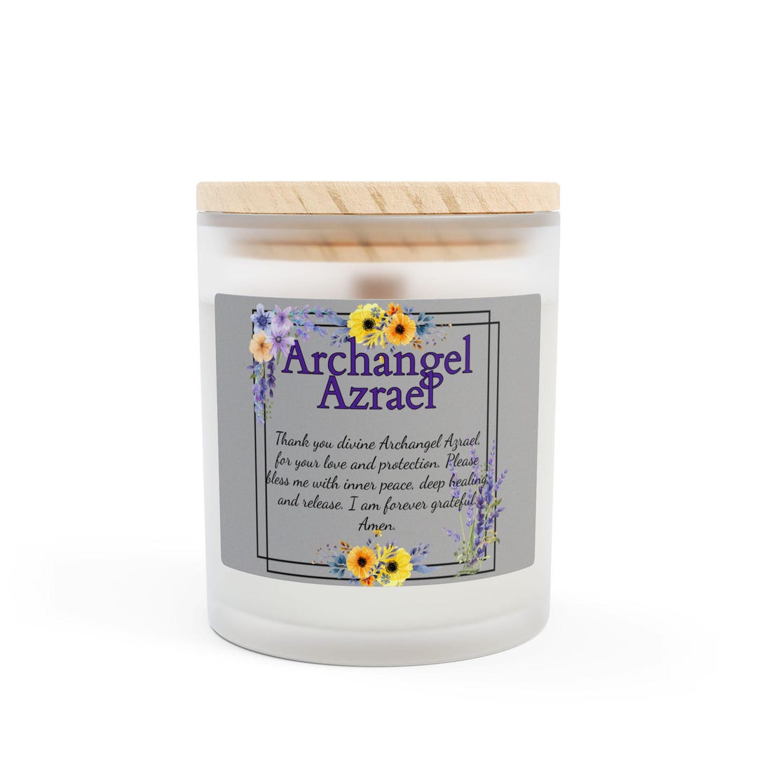 Archangel Azrael Prayer Candle, Cinnamon Chai, Wood Wick, 11oz - Etsy