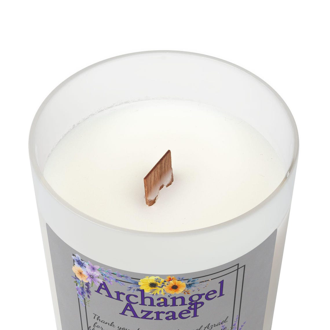 Archangel Azrael Prayer Candle, Cinnamon Chai, Wood Wick, 11oz - Etsy