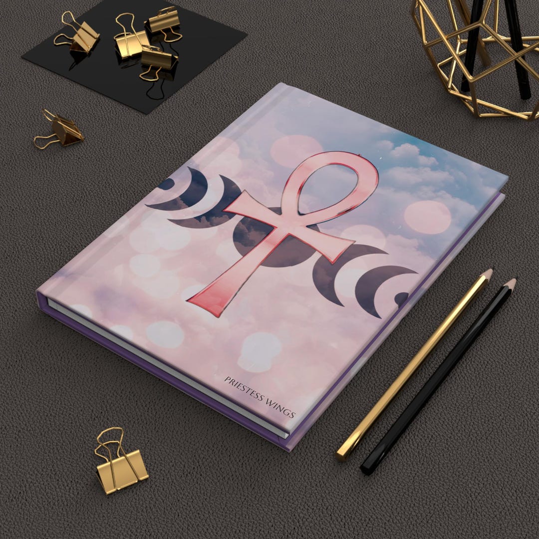 Egyptian Ankh Journal - Triple Moons, Divine Feminine - Matte Hardcover ...