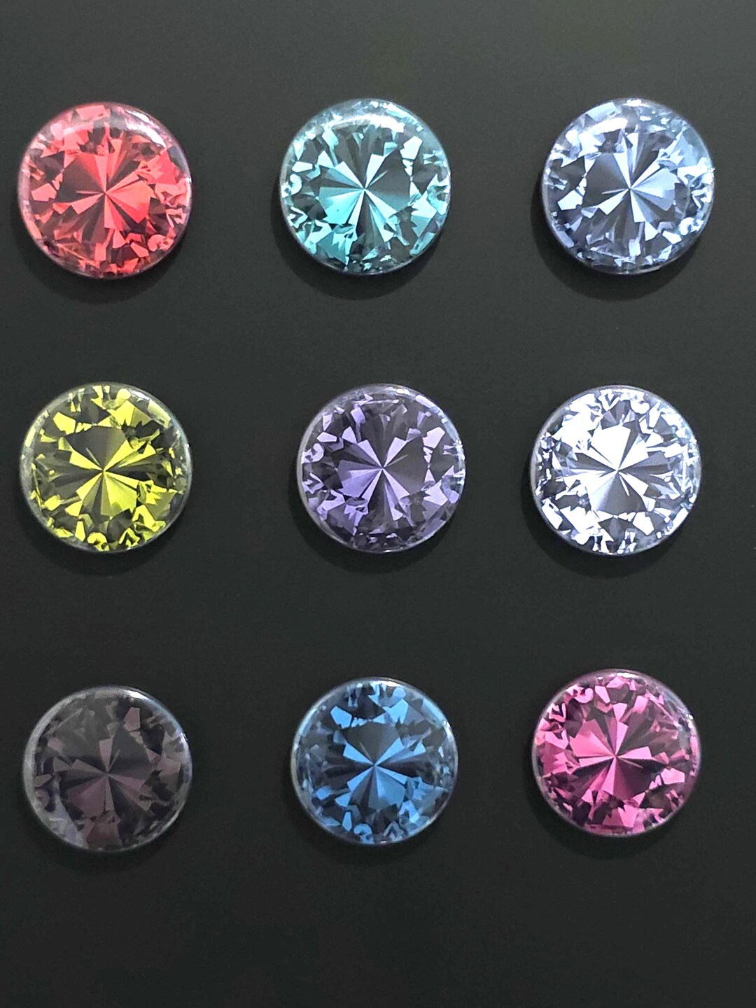 Radiant Gemstone Style Magnets – Set of 9 - Etsy