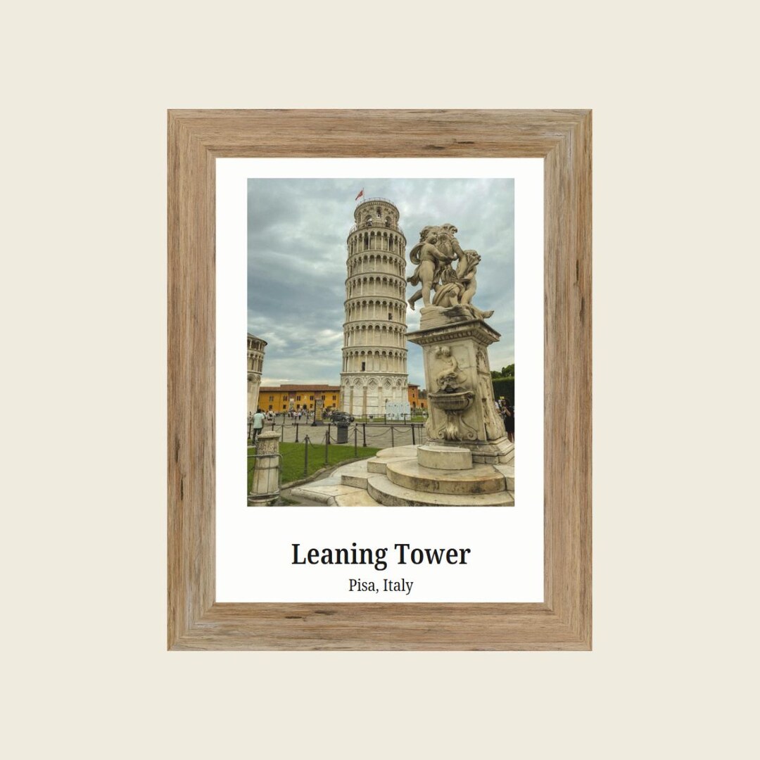 Printable Leaning Tower of Pisa Photograph, European Landscape ...