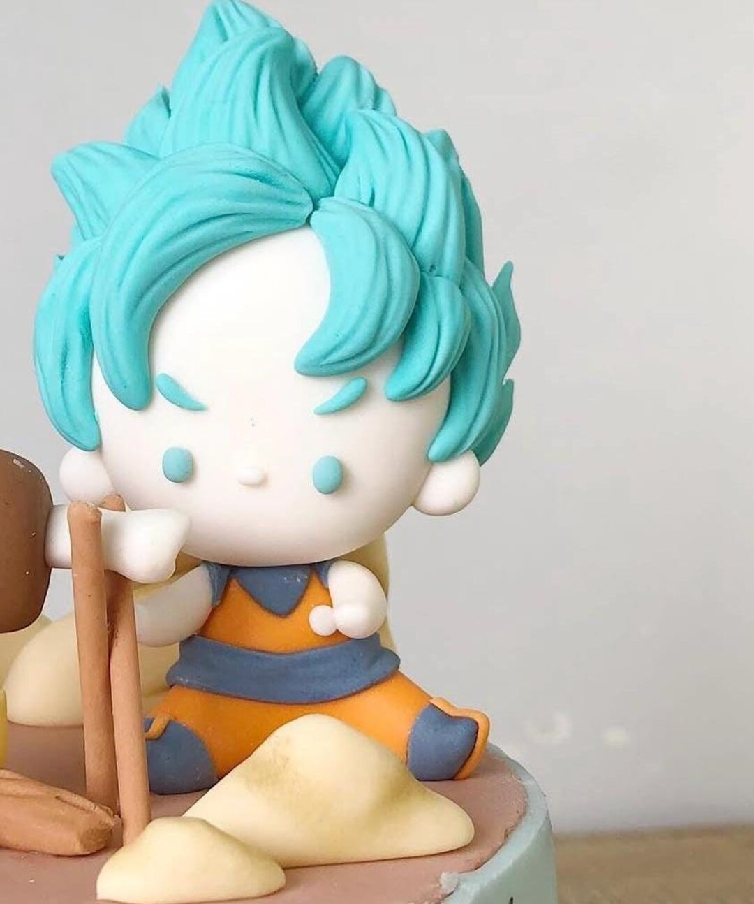 Goku Inspired Sugar Cake Topper - Etsy