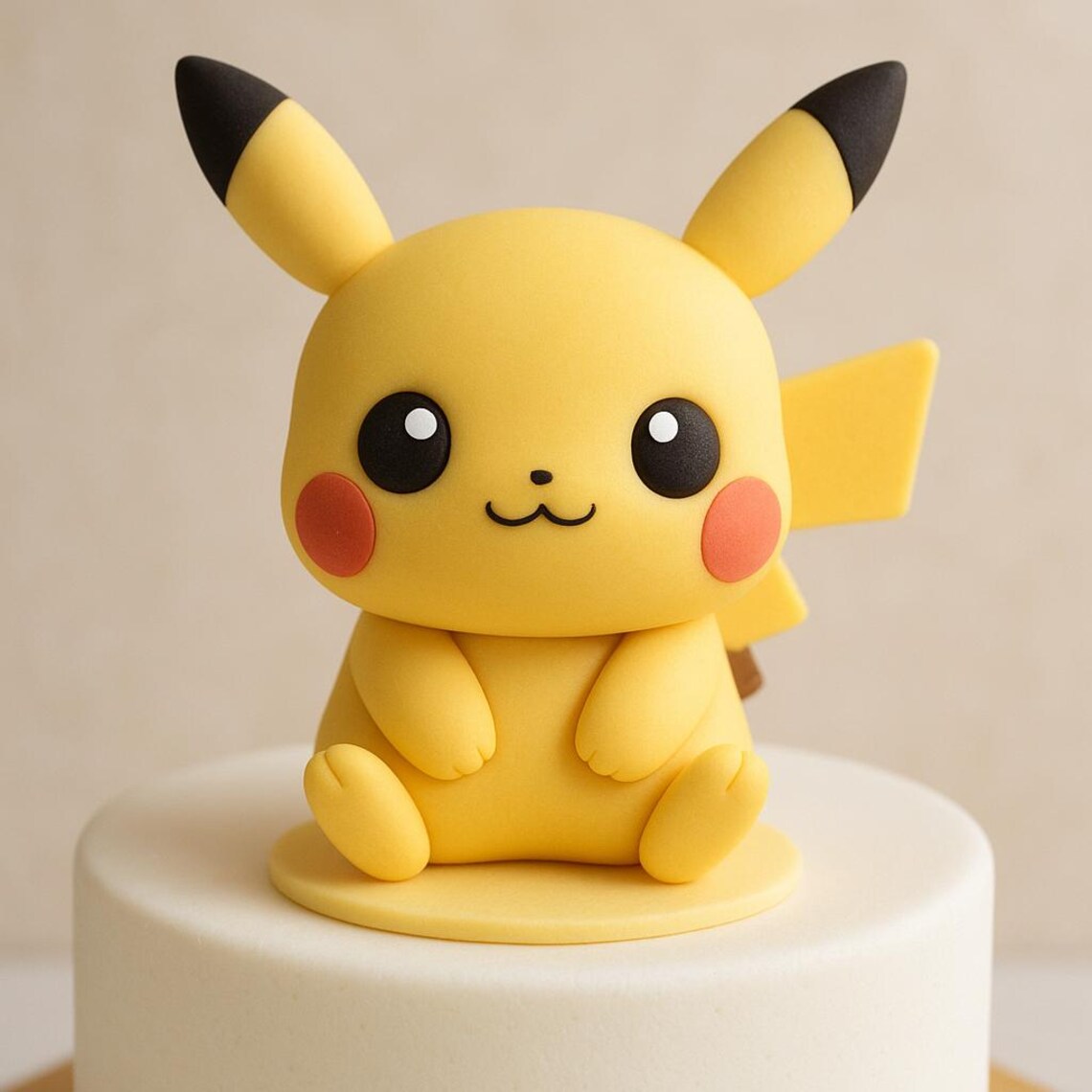 Pikachu Inspired Sugar Cake Topper - Etsy