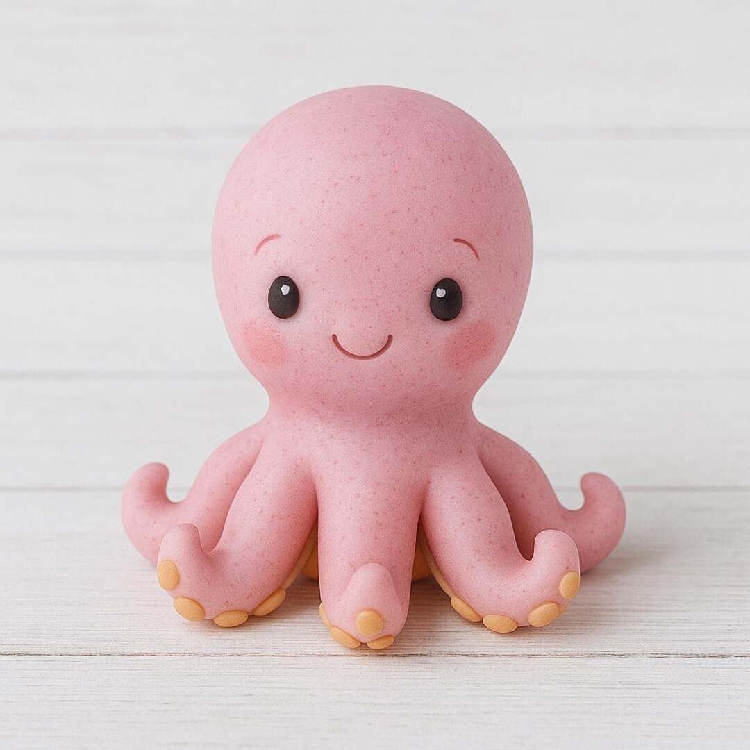 Octopus Sugar Cake Topper - Etsy
