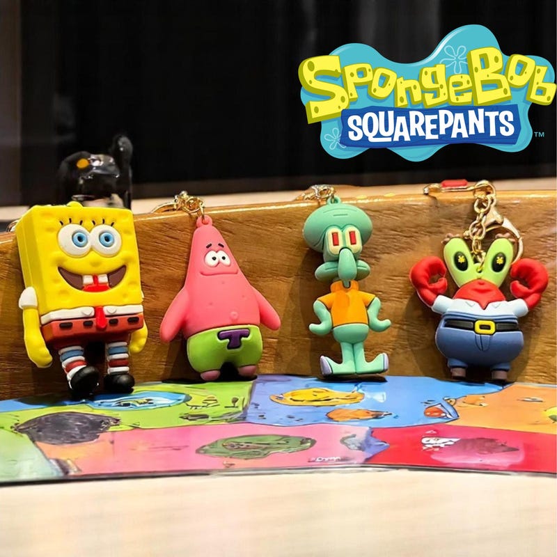 Spongebob Keychain - Etsy