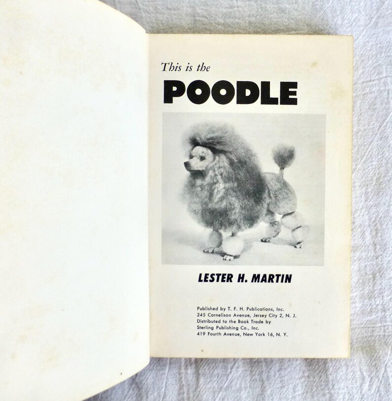 1960, 1st Ed. 'this is the POODLE', Practical Science Breed Book ...