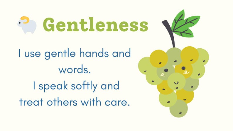 Fruit of the Spirit Printable: Bible Affirmations for Toddlers (PDF ...