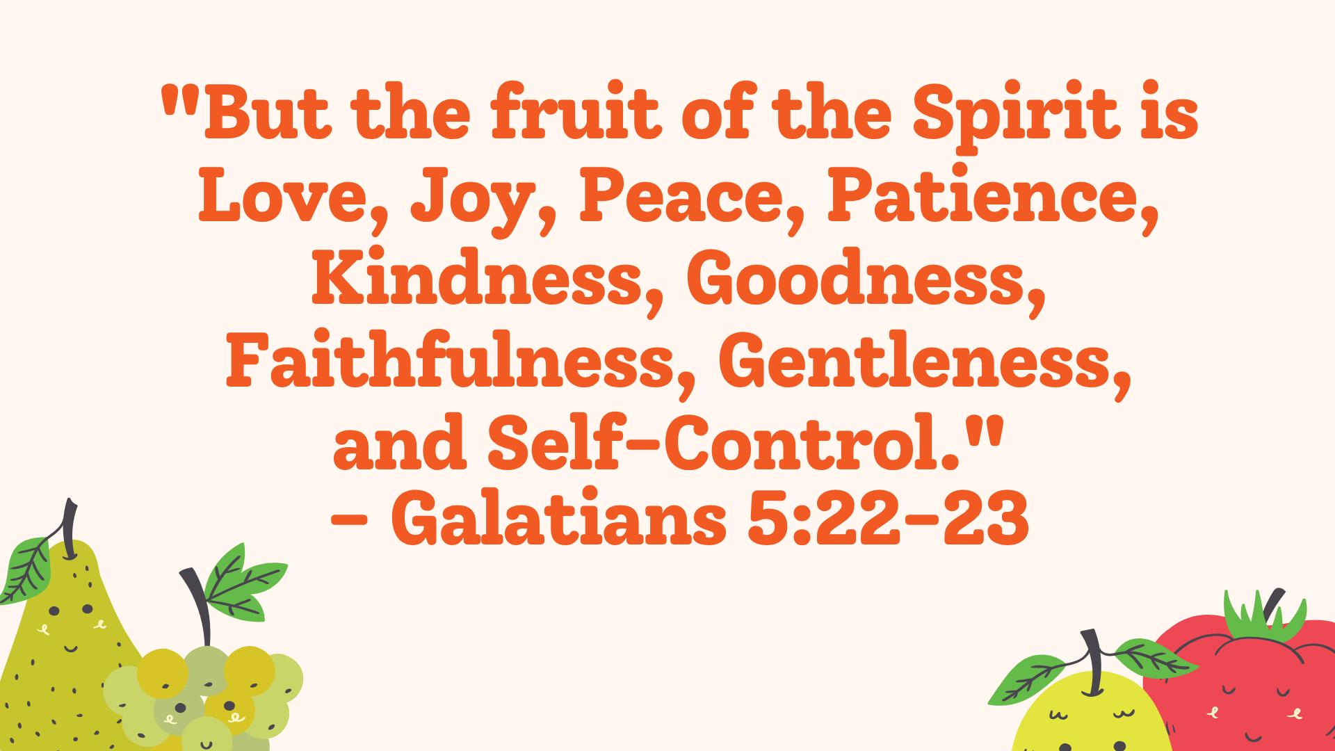 Fruit of the Spirit Printable: Bible Affirmations for Toddlers (PDF ...