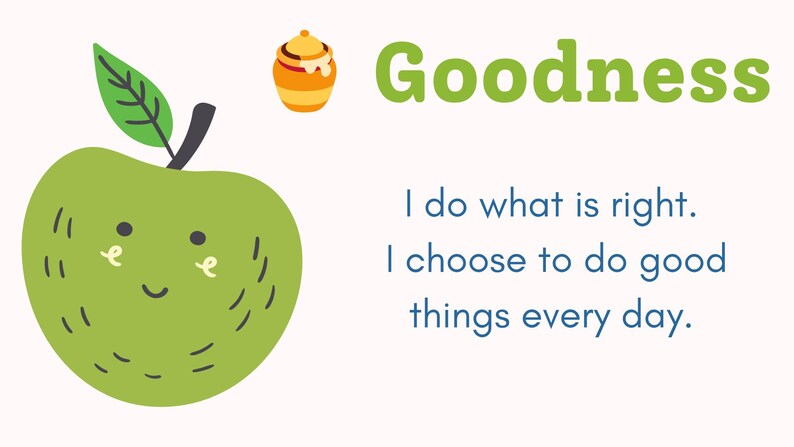 Fruit of the Spirit Printable: Bible Affirmations for Toddlers (PDF ...