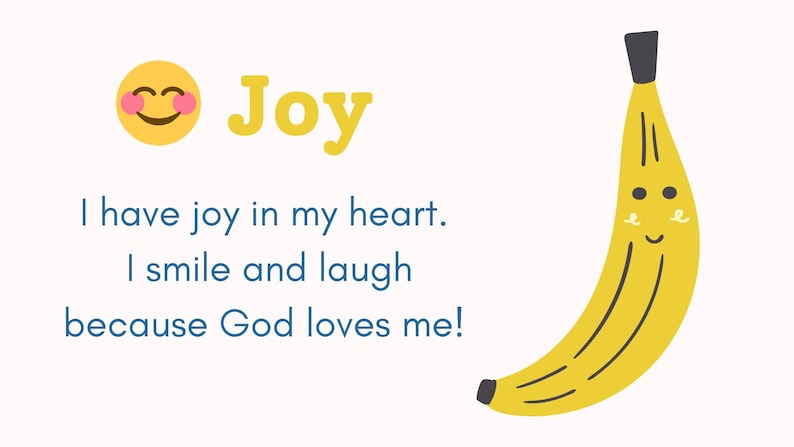 Fruit of the Spirit Printable: Bible Affirmations for Toddlers (PDF ...