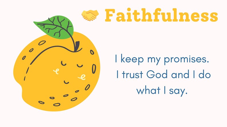 Fruit of the Spirit Printable: Bible Affirmations for Toddlers (PDF ...
