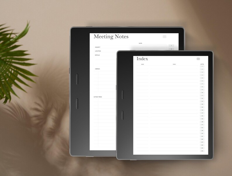 Kindle Scribe Meeting Notes Template: Hyperlinked Digital Notebook (PDF ...