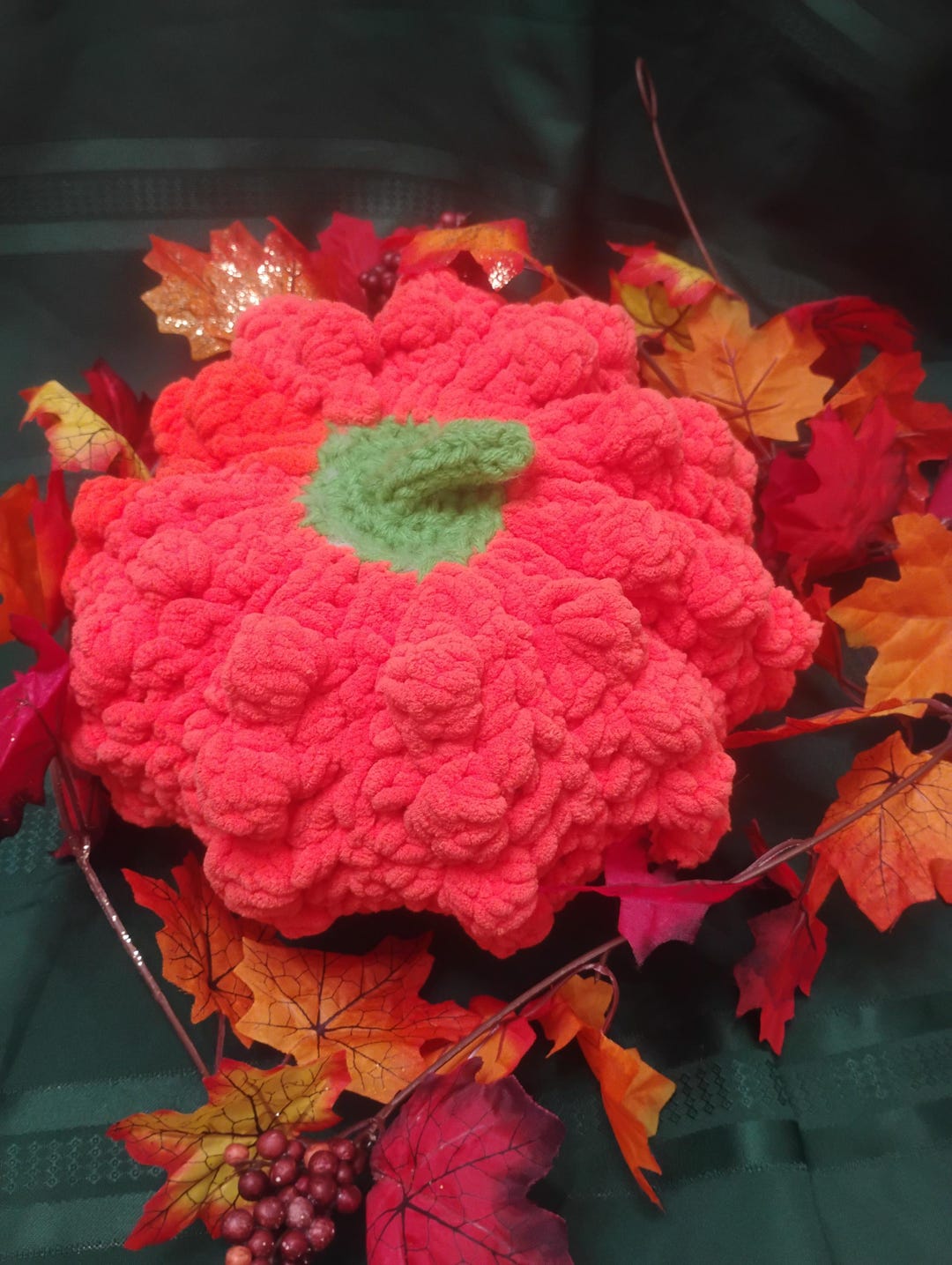 Handmade Crochet Chenille Pumpkin: Chunky Fall Centerpiece - Etsy