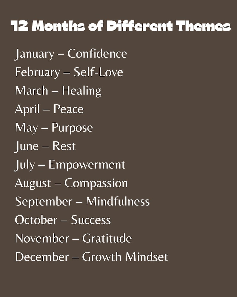 52-week Affirmation Calendar | Printable Weekly Affirmations for ...