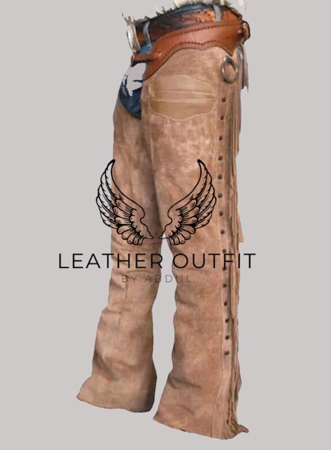Mens Suede Leather Western Chaps: Horse Riding Rodeo Chap - Etsy