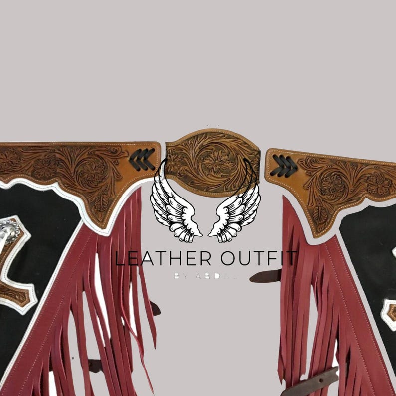 Pro Rodeo Leather Chap| Fringe Leather Chap| Adult Leather Chap ...