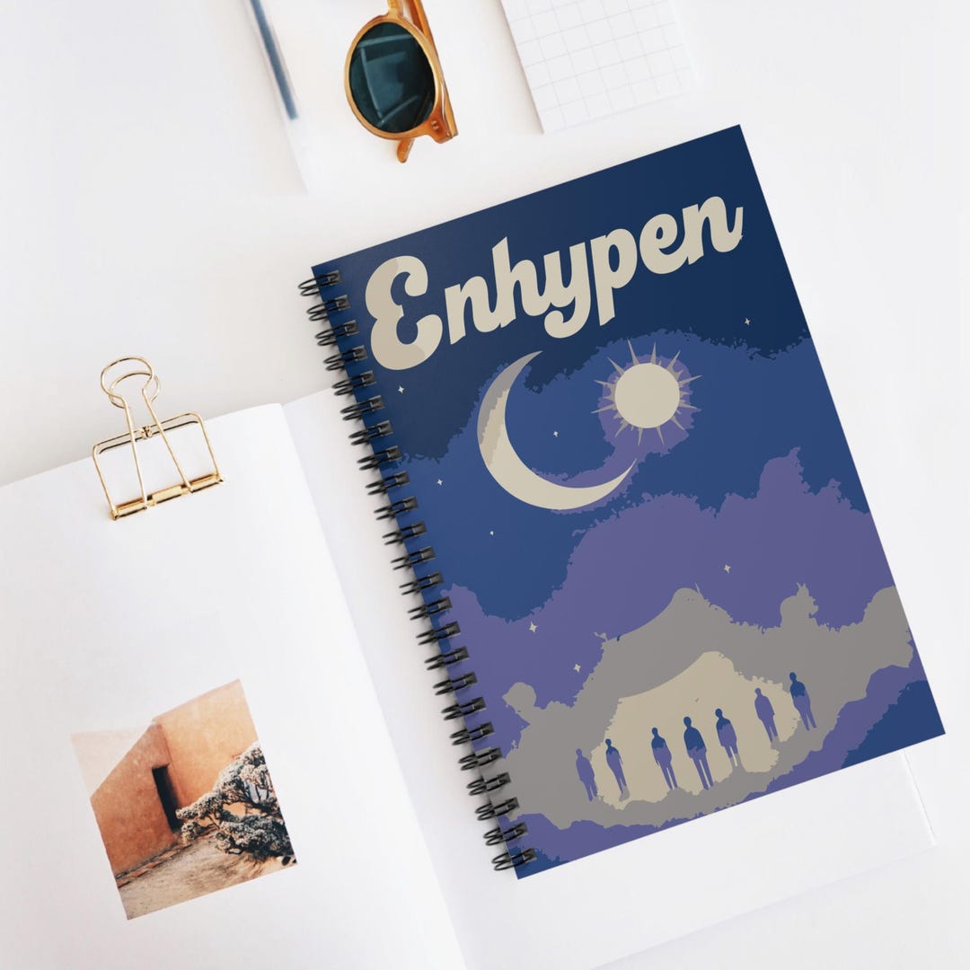 Enhypen Themed Spiral Notebook - Dreamy Vibe, Perfect for Students ...