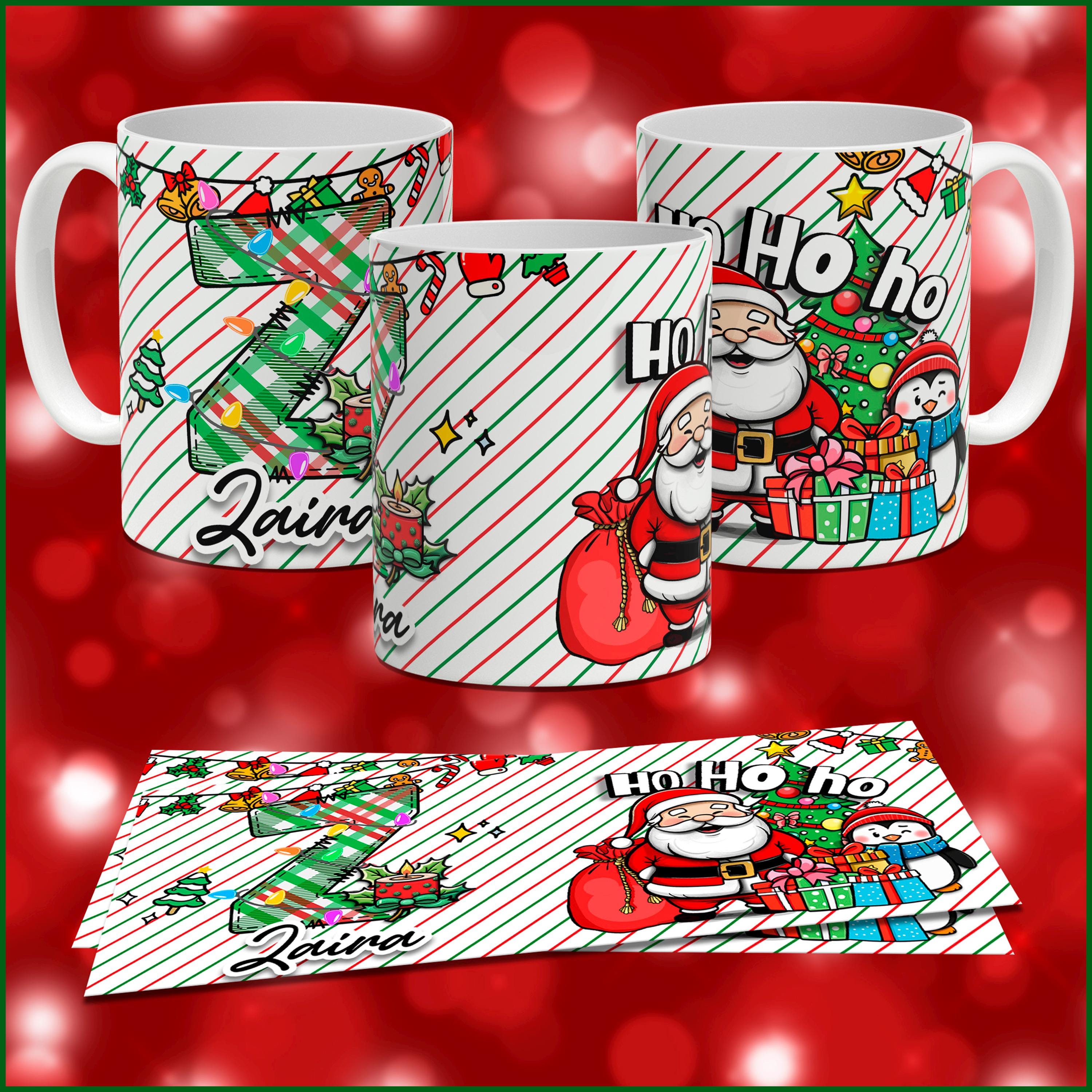 Cute ABC Christmas Mug Wrappers, Christmas Alphabet Mug Wrap Designs ...