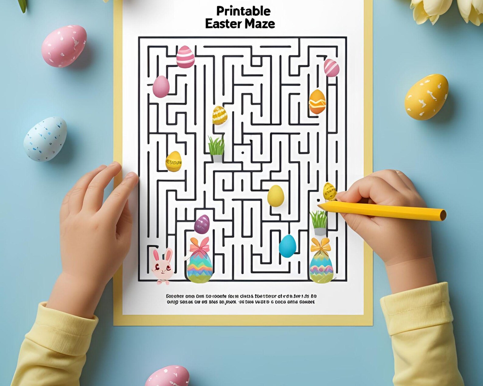 Easter Maze Game for Kids – Fun Printable Puzzles for Preschool ...