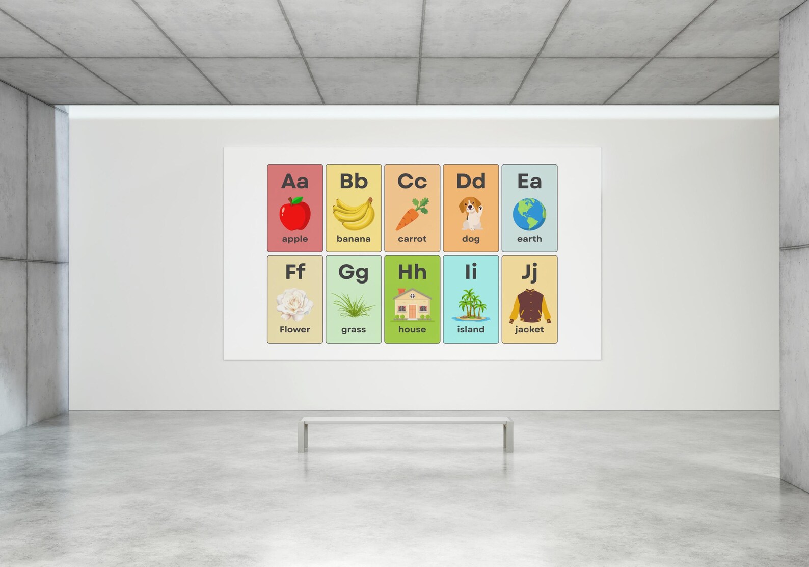 Educational ABC Learning Cards, for Little Ones, Alphabet Flash Card ...