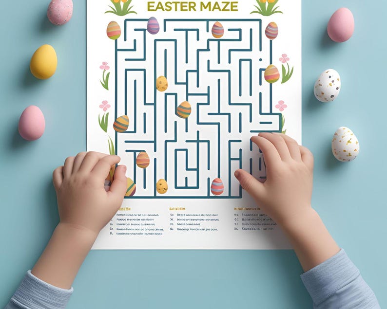 Easter Maze Game for Kids – Fun Printable Puzzles for Preschool ...