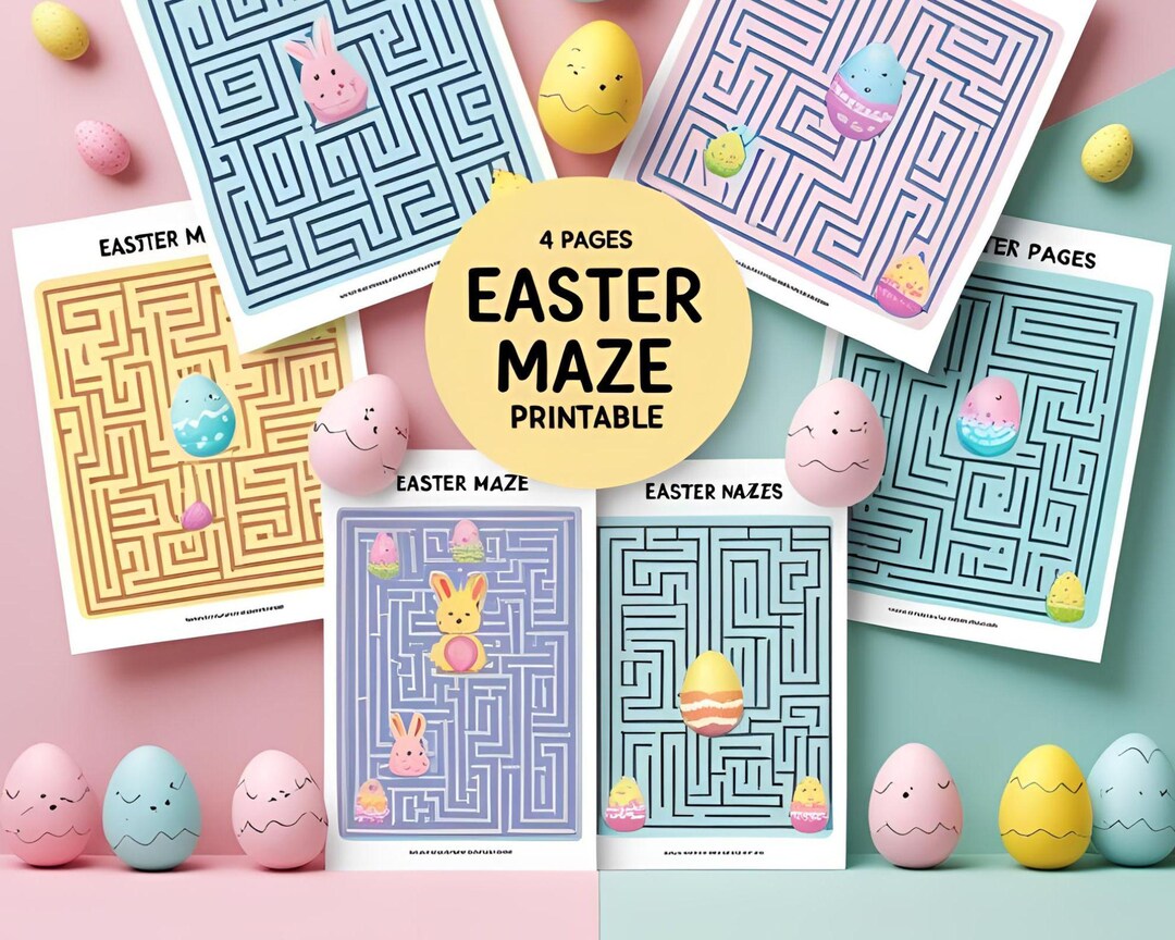 Easter Maze Game for Kids – Fun Printable Puzzles for Preschool ...