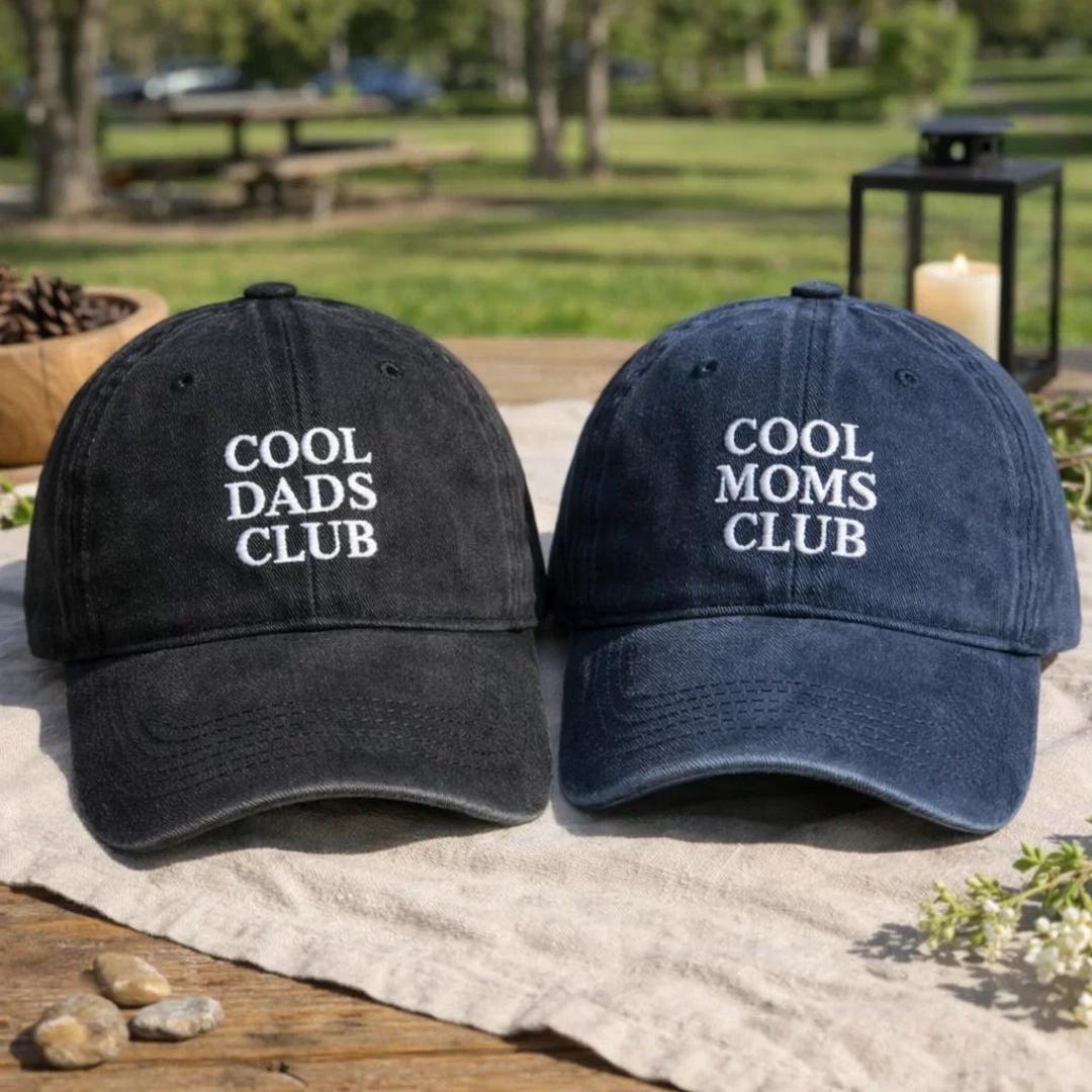 Co0l Dads, Moms Club Embroidered Dad Hats – Matching Parent Caps ...