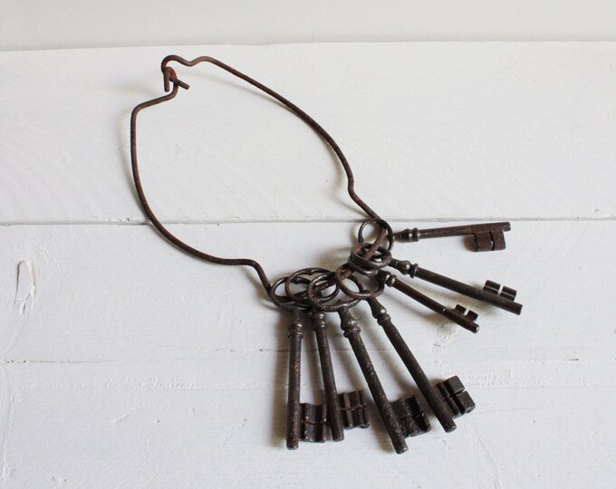 Vintage Skeleton Keys on a Huge Key Ring - Etsy