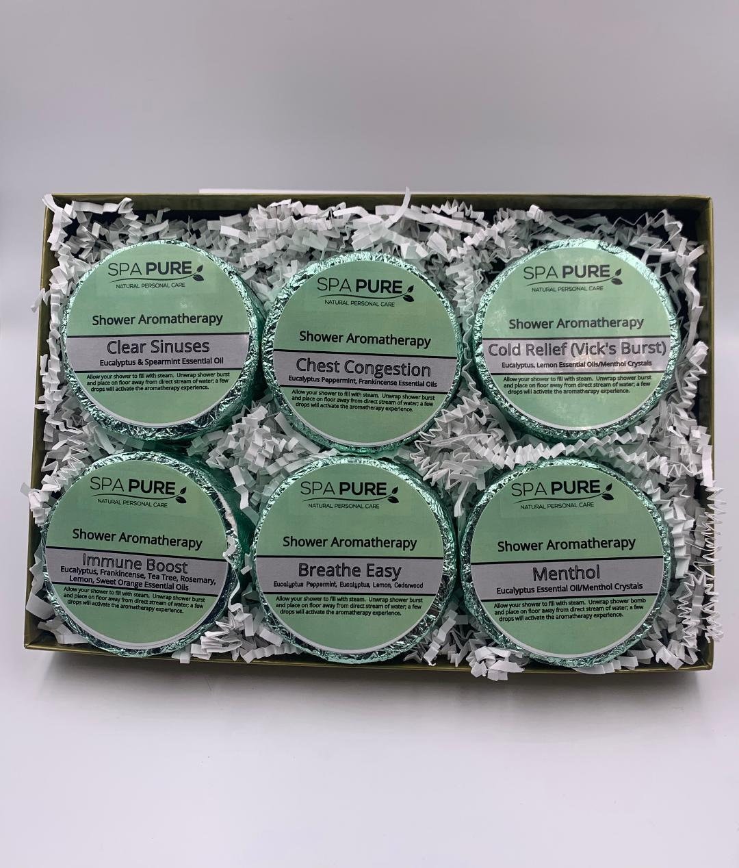 Eucalyptus Aromatherapy Shower Tablet Gift Set - Essential Oil Blends ...