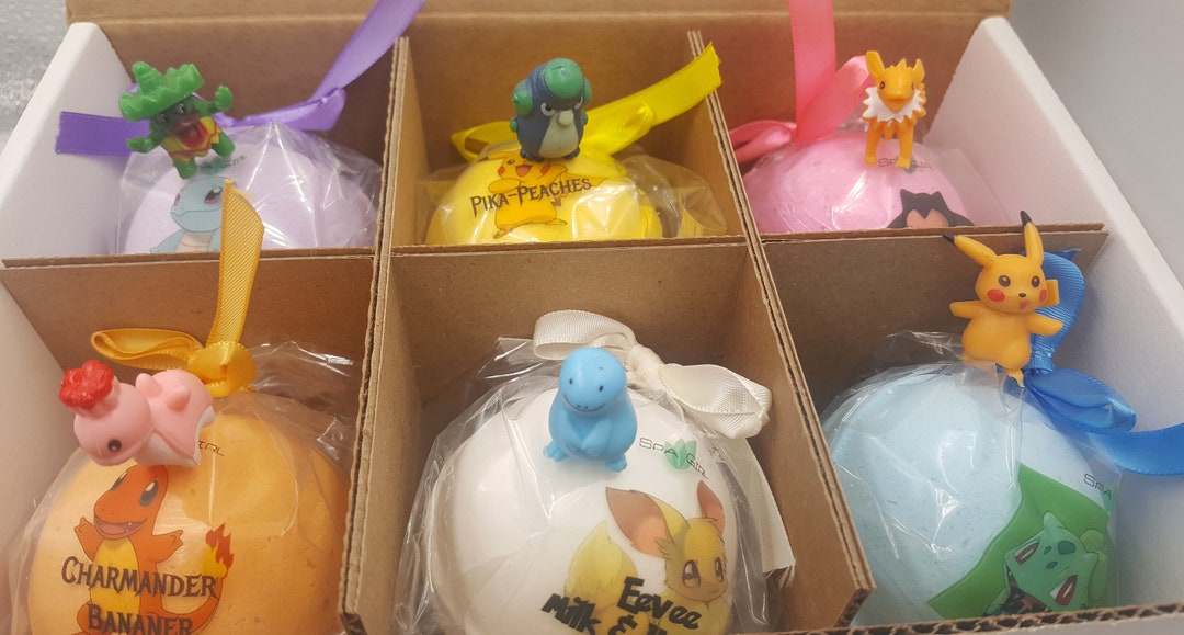 50 Poke-mon Bath Bombs for Kids With Surprise Toys Inside, USA Made ...