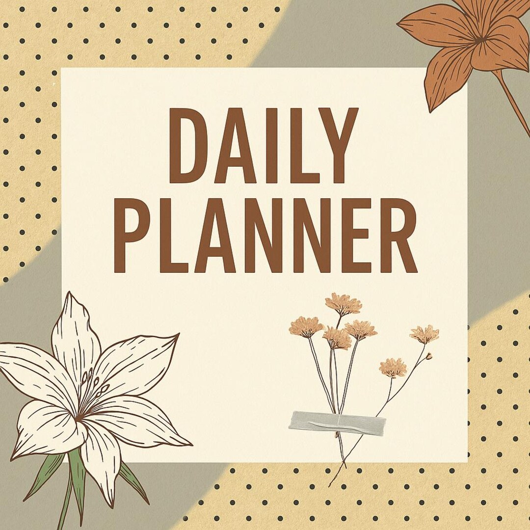 Canva Daily Planner Template – Vintage Daily Planner | Customizable ...