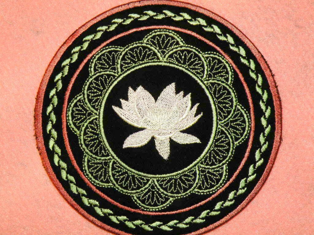 Lotus Flower Iron on Patch 4 and 5.8 - Etsy