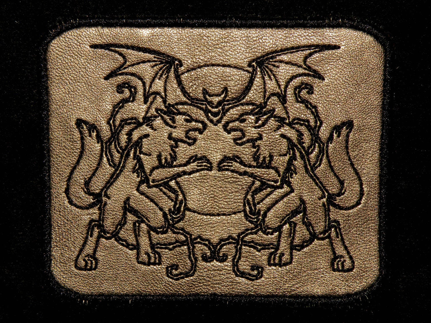 Werewolf Crest Iron on Patch on Cowhide Leather 4 X | Etsy