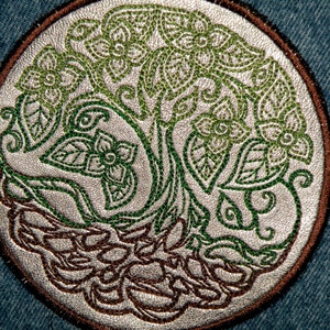 Twisted Tree Cowhide Leather Iron on Patch 4.5 Inch - Etsy