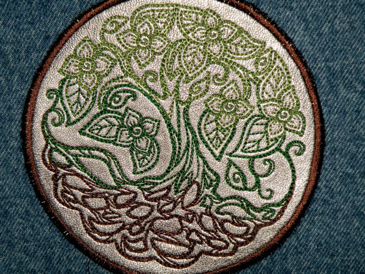 Twisted Tree Cowhide Leather Iron on Patch 4.5 Inch - Etsy