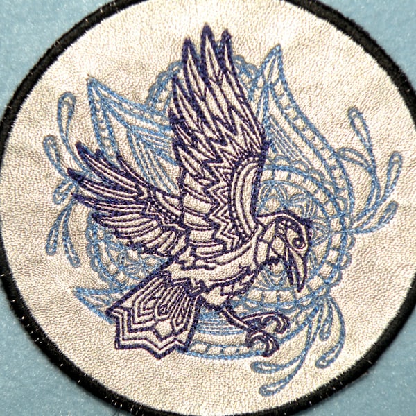 Leather Raven Patch - Etsy