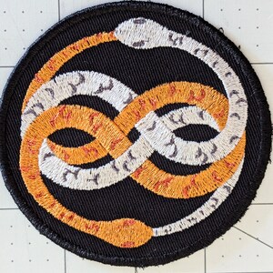 Double Infinity Snakes Iron on Patch 4" - Etsy