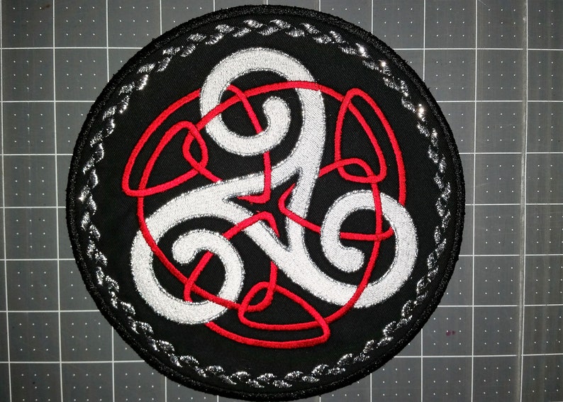 Large Triskele Iron on Patch- 8 Inch - Etsy
