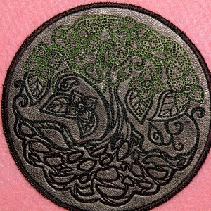 Twisted Tree Cowhide Leather Iron on Patch 4.5 Inch - Etsy