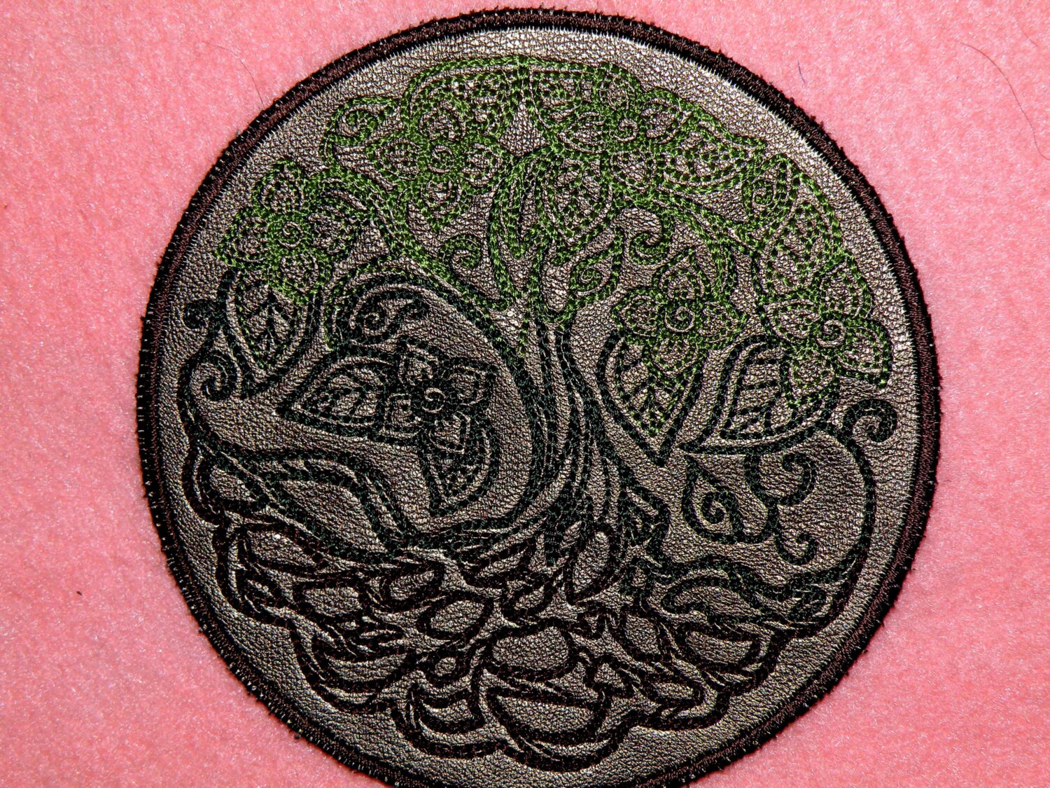 Twisted Tree Cowhide Leather Iron on Patch 4.5 Inch - Etsy