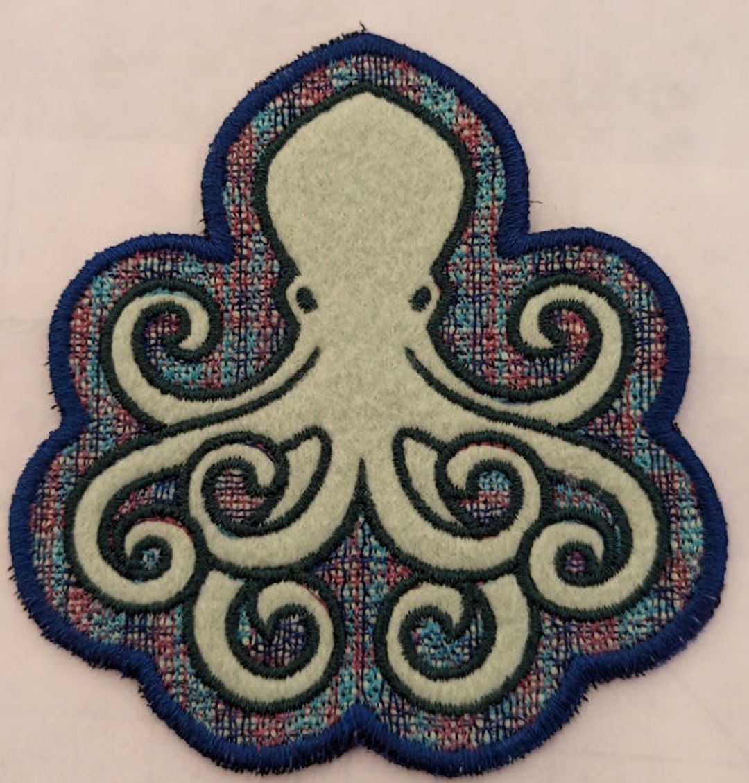 Octopus Iron on Patch on Fleece 3.65 X 3.87 In. - Etsy