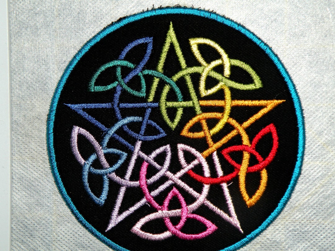 Rainbow Pentacle Iron on Patch 4.5 - Etsy