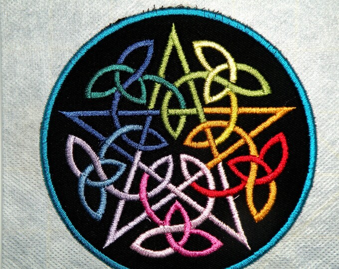 Rainbow Pentacle Iron on Patch 4.5 - Etsy