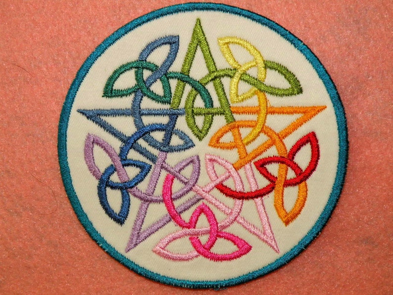Rainbow Pentacle Iron on Patch 4.5 - Etsy